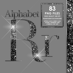 Black Glitter Alphabet PNG, Diamond Alphabet PNG, Glam Alphabet Clipart ...