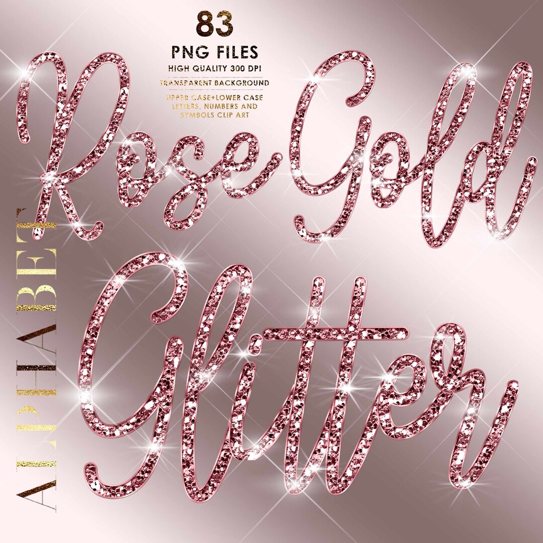 Rose Gold Alphabet Png Clipart, Cursive Doodle Letters Png, Script ...