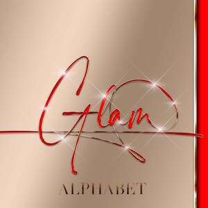 Red Chrome Alphabet Clipart, Red Alphabet PNG, Metallic Letters, Script ...