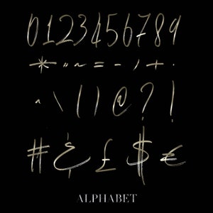 Gold Chrome Alphabet Png Clipart, Brush Letters Png, Gold Script ...