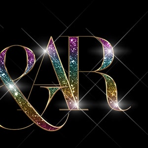 Rainbow Glitter Alphabet Png, Luxury Alphabet Png, Colorful Alphabet ...