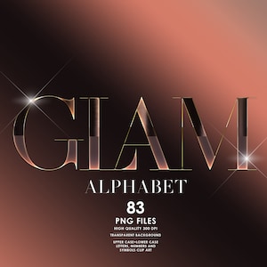 Copper Gold Chrome Alphabet PNG Clip Art, Gold Chrome Letters Png, Glam ...