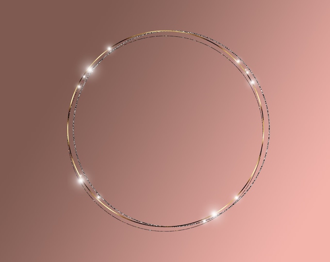 Gold Circle PNG JPG Gold Foil Overlay Circle Clipart Gold Circle Frame ...