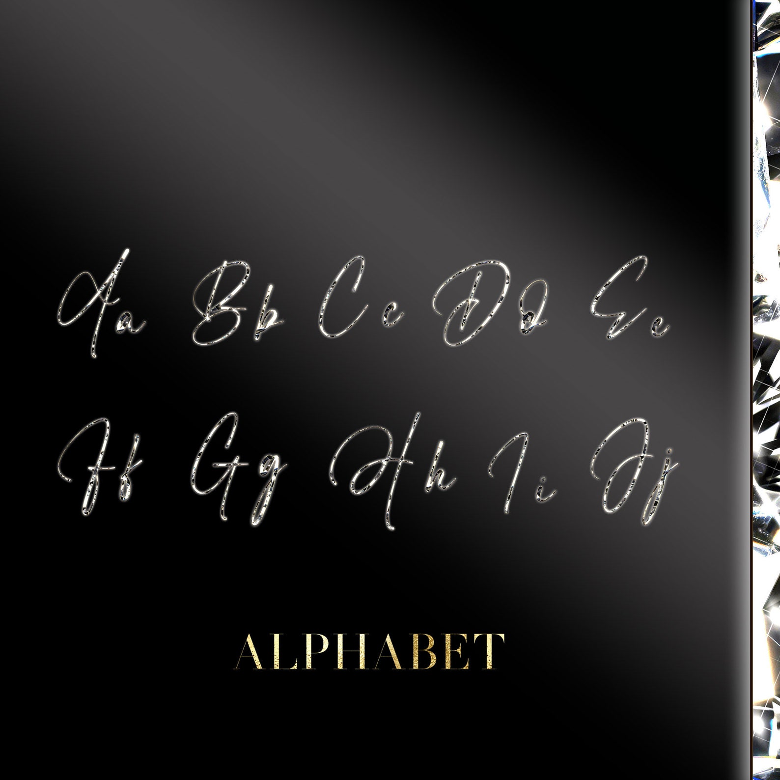 Glitter Diamond Alphabet Clip Art, Diamond Letters Png, Glam Alphabet ...