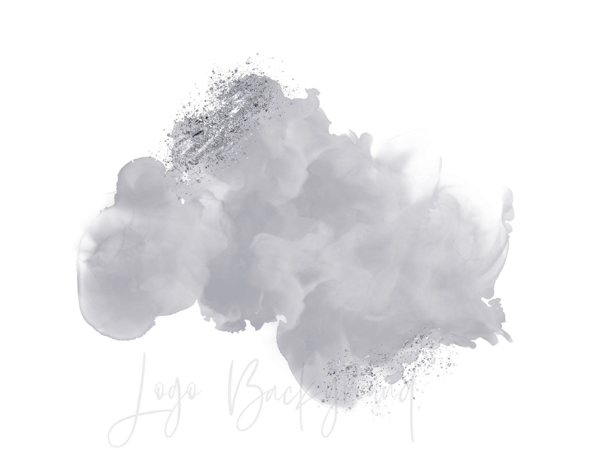 Logo Background Png, Grey Brush Stroke Png, Grey Frame, Watercolor ...