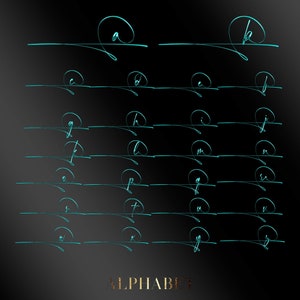 Teal Alphabet Png Clip Art, Turquoise Alphabet, Blue Chrome Letters Png ...