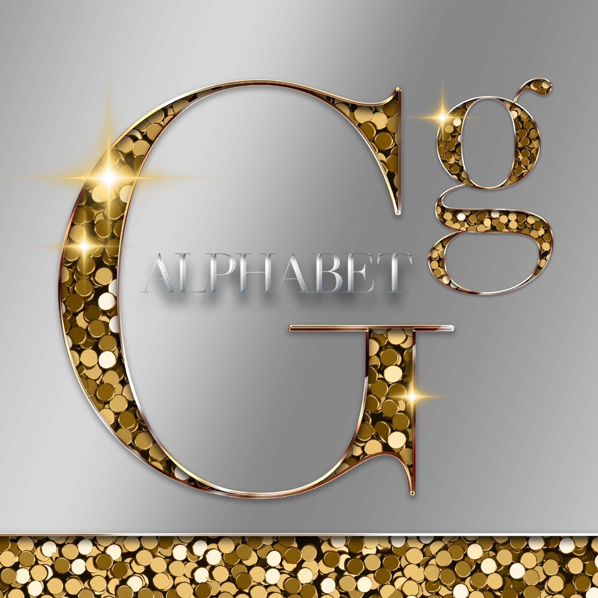 Glitter Gold Alphabet Clip Art, Luxury Letters, Glam Alphabet PNG, Gold ...
