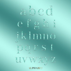Turquoise Diamond Alphabet PNG Clipart, Glitter Alphabet PNG, Glam ...