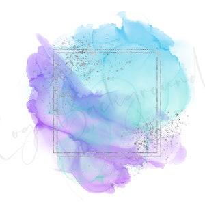 Blue Purple Logo Background Png, Brush Stroke Png, Glitter Frame, Blue ...