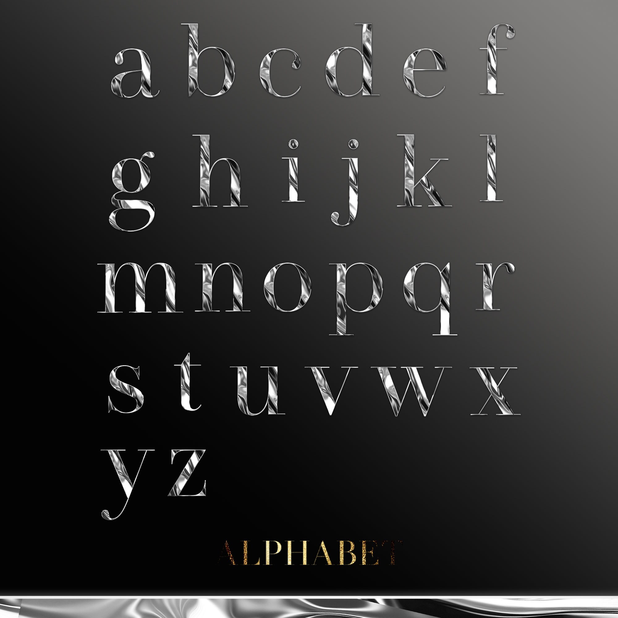 Silver Chrome Alphabet PNG Clipart, Silver Letters Png, Metallic ...