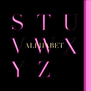 Hot Pink Chrome Alphabet PNG Clip Art, Pink Chrome Letters, Glam ...