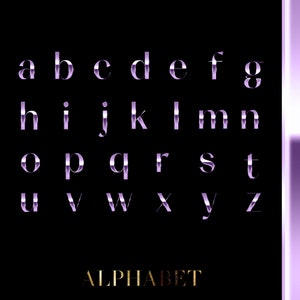 Purple Alphabet PNG Clip Art, Purple Letters Png, Glam Alphabet, Lilac ...