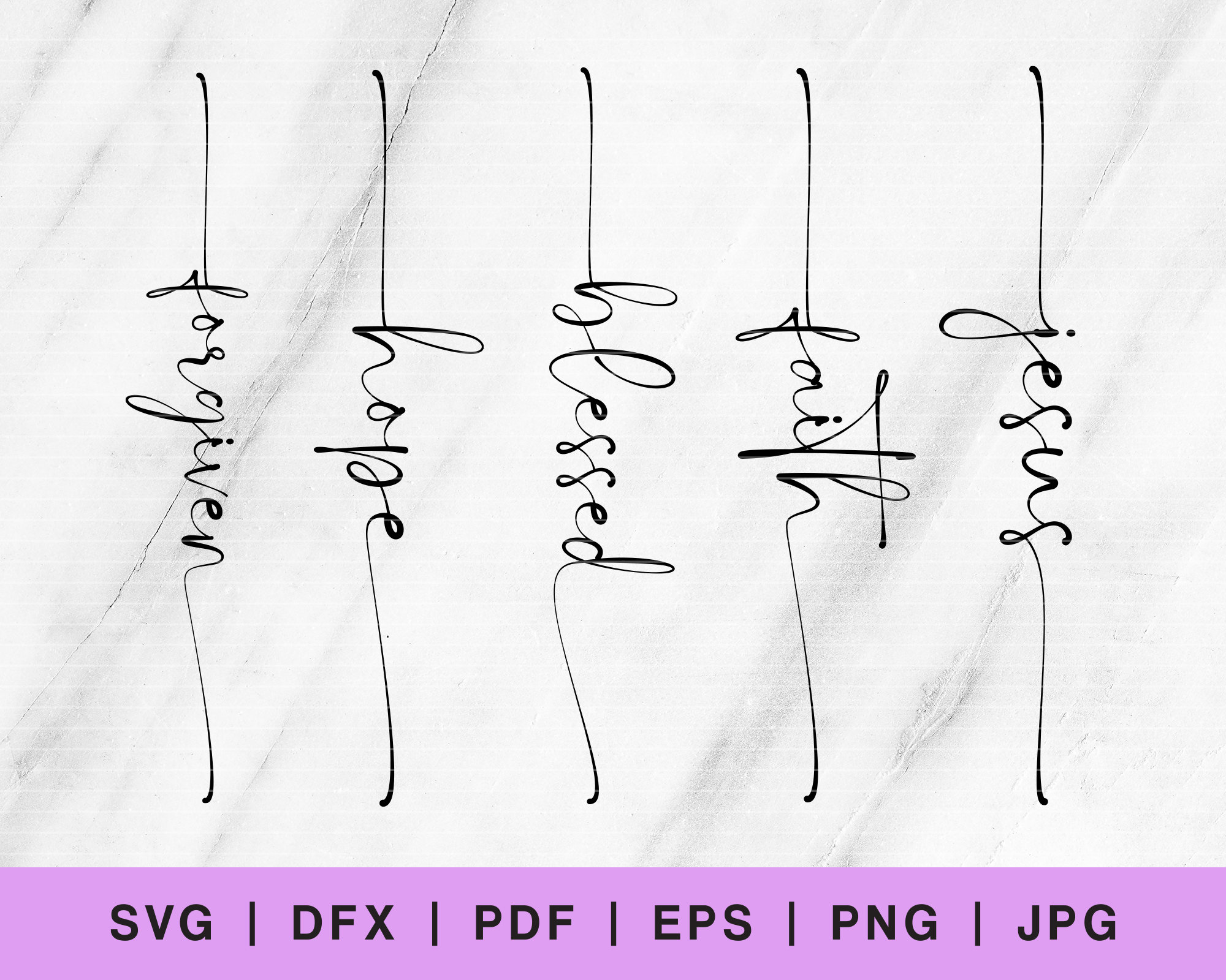 Paquete Religioso Svg Esperanza Svg Perdonado Svg Bendito - Etsy México