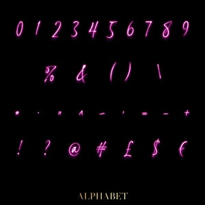 Neon Pink Alphabet Png Clip Art, Pink Alphabet PNG, Glitter, Glow ...