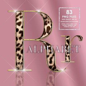 Leopard Pattern Alphabet Png Clip Art, Animal Skin Letters, Gold Chrome ...