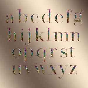 Rainbow Glitter Alphabet Png, Luxury Alphabet Png, Colorful Alphabet ...