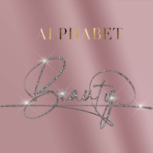 Diamond Alphabet Png Clipart, Glitter Alphabet PNG, Script Letters ...