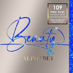 Glitter Blue Alphabet PNG Clip Art, Glam Letters, Bling Letters Png ...