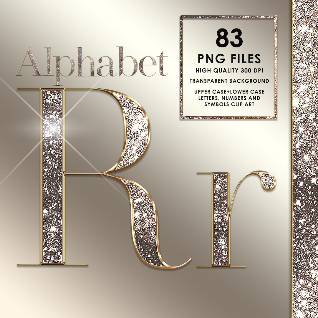 Glitter Alphabet PNG, Diamond Alphabet PNG, Glam Alphabet Clipart ...