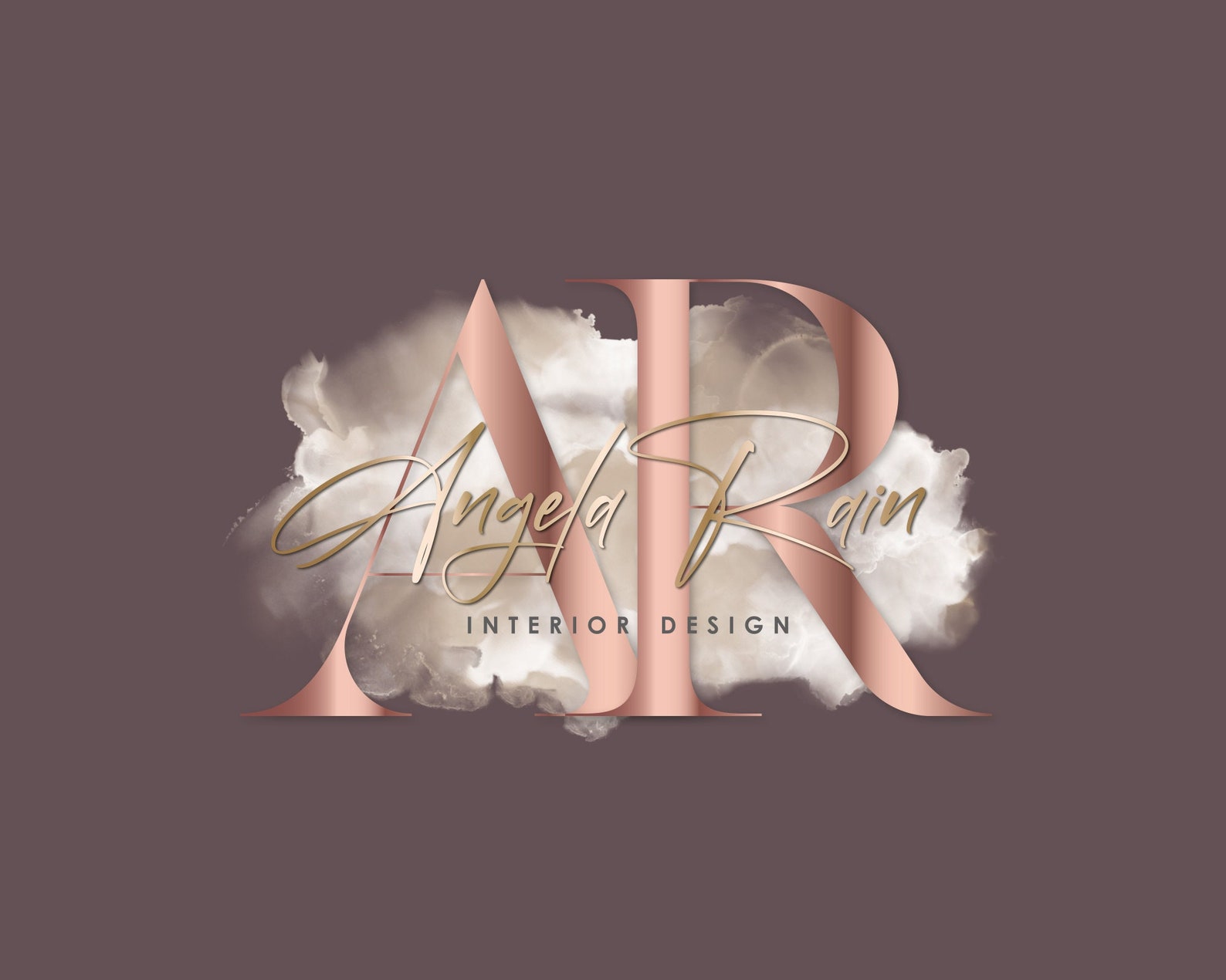 Rose Gold Logo Premade Logo Design Beauty Logo Text Logo - Etsy