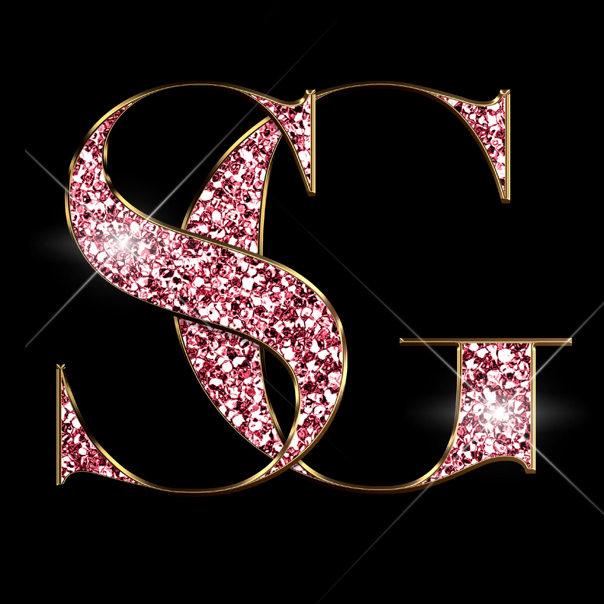 Pink Chunky Glitter Alphabet Clip Art, Rose Gold Letters, Pink Alphabet ...