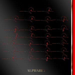 Red Chrome Alphabet Clipart, Red Alphabet PNG, Metallic Letters, Script ...