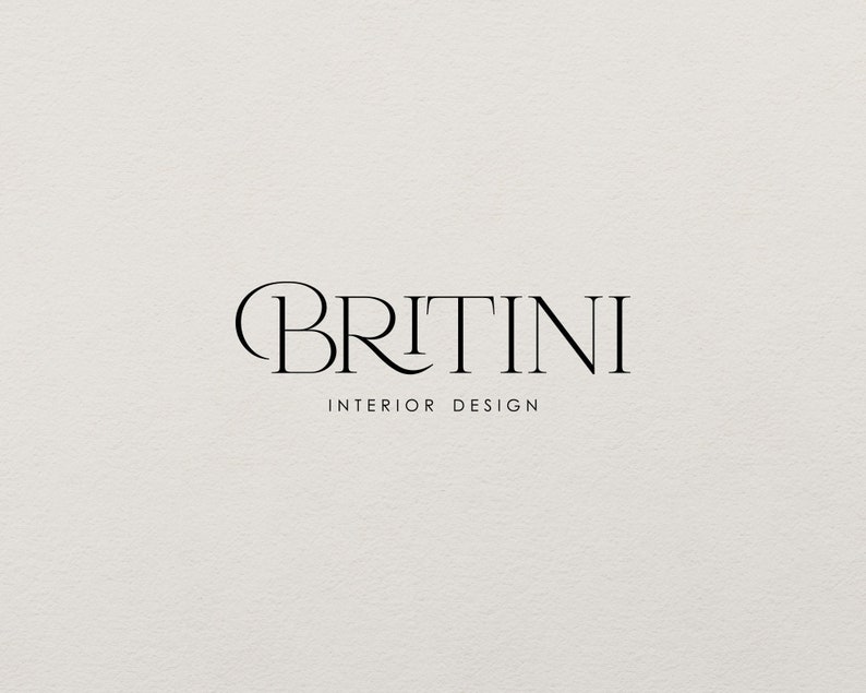 Text Logo Premade Logo Design Interior Design Logo Elegant - Etsy