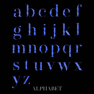 Royal Blue Chrome Alphabet PNG Clip Art, Blue Chrome Letters Png ...