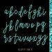 Teal Script Doodle Alphabet Png Clip Art, Blue Cursive Glitter Letters ...