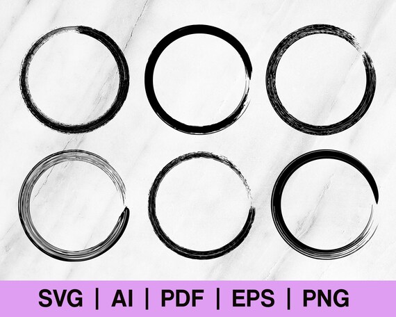 Grunge Circle Bundle Svg Circle Png Circle Clipart - Etsy