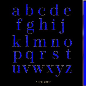 Blue Chrome Alphabet PNG Clipart, Chrome Letters Png, Blue and Gold ...