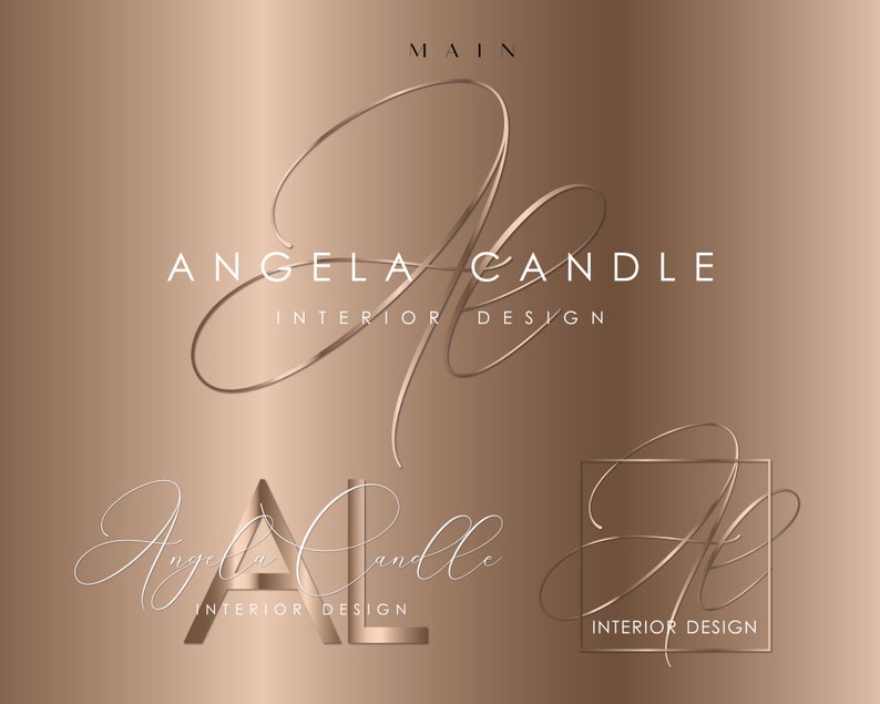 Rose Gold Logo, Beauty Logo. Premade Logo Design, Cosmetic Logo ...