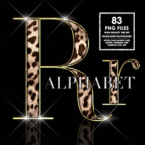 Leopard Pattern Alphabet Png Clip Art, Animal Skin Letters, Gold Chrome ...