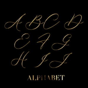 Gold Alphabet PNG, Gold Chrome Alphabet Clipart, Metallic Letters ...