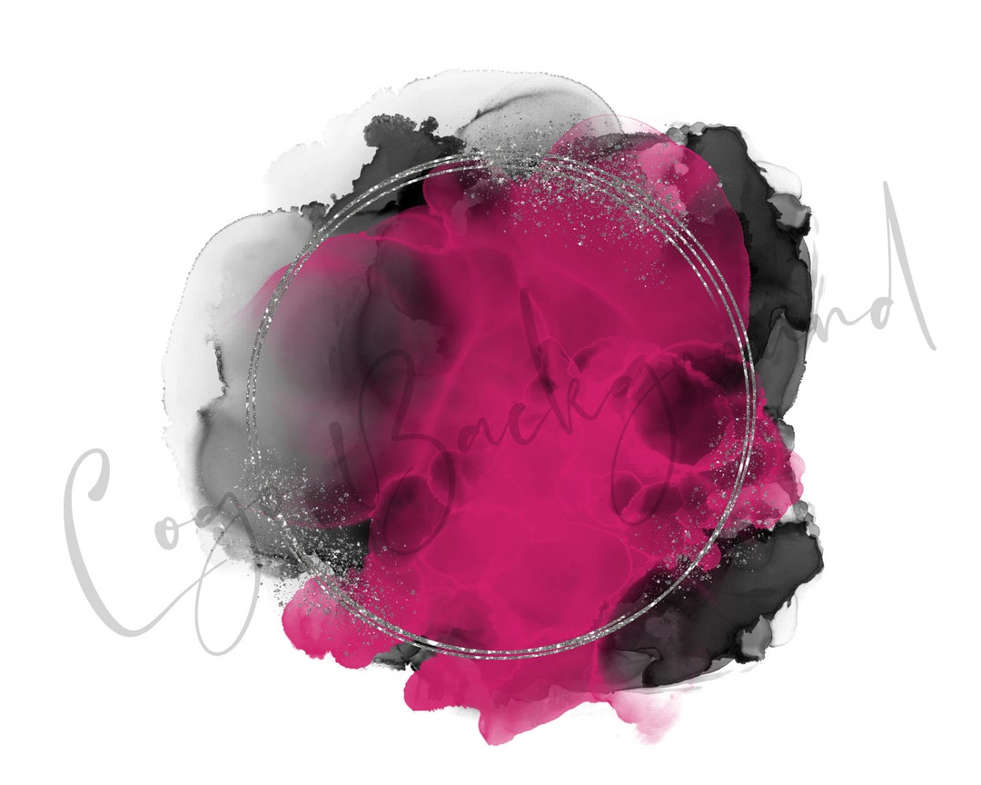 Pink Logo Background Png, Pink Brush Stroke Png, Pink Silver Frame ...