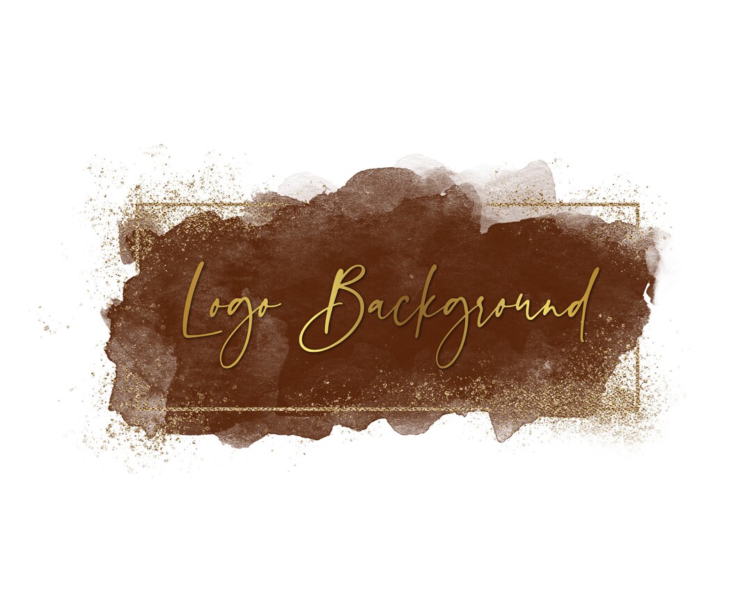 Logo Background Png, Brown Brush Stroke Png, Glitter Brown Frame ...