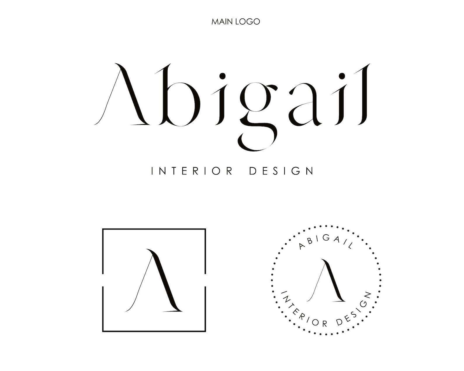 Text Logo Premade Logo Design Interior Design Logo Elegant | Etsy