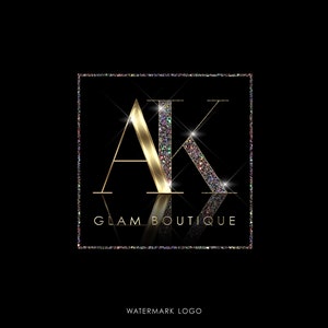 Glitter Gold and Diamond Logo, Premade Logo Design, Brow Logo, Interior ...