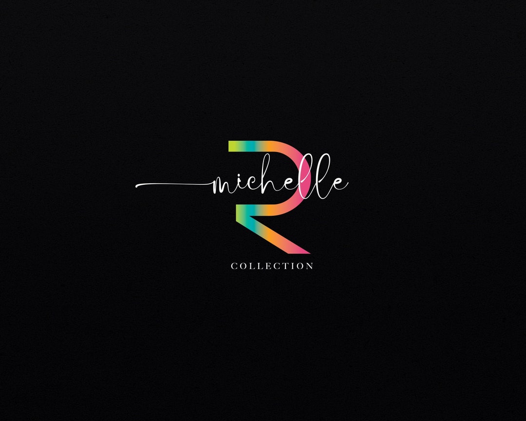Neon Logo, Premade Logo Design, Photography Logo, Colourful Logo ...