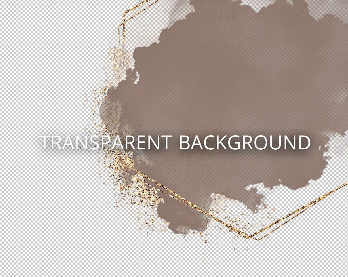 Logo Background Png Brown Brush Stroke Png Glitter Brown - Etsy