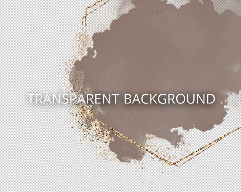 Logo Background Png Brown Brush Stroke Png Glitter Brown - Etsy