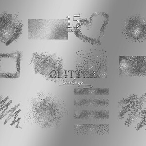 Silver Glitter Confetti Clipart, Glitter Overlays, Silver Frames Png ...
