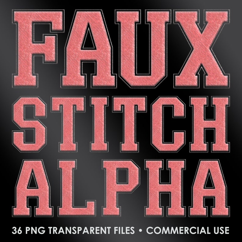 Pink Faux Embroidery Stitch Chenille Letters Clip Art, Sports College ...