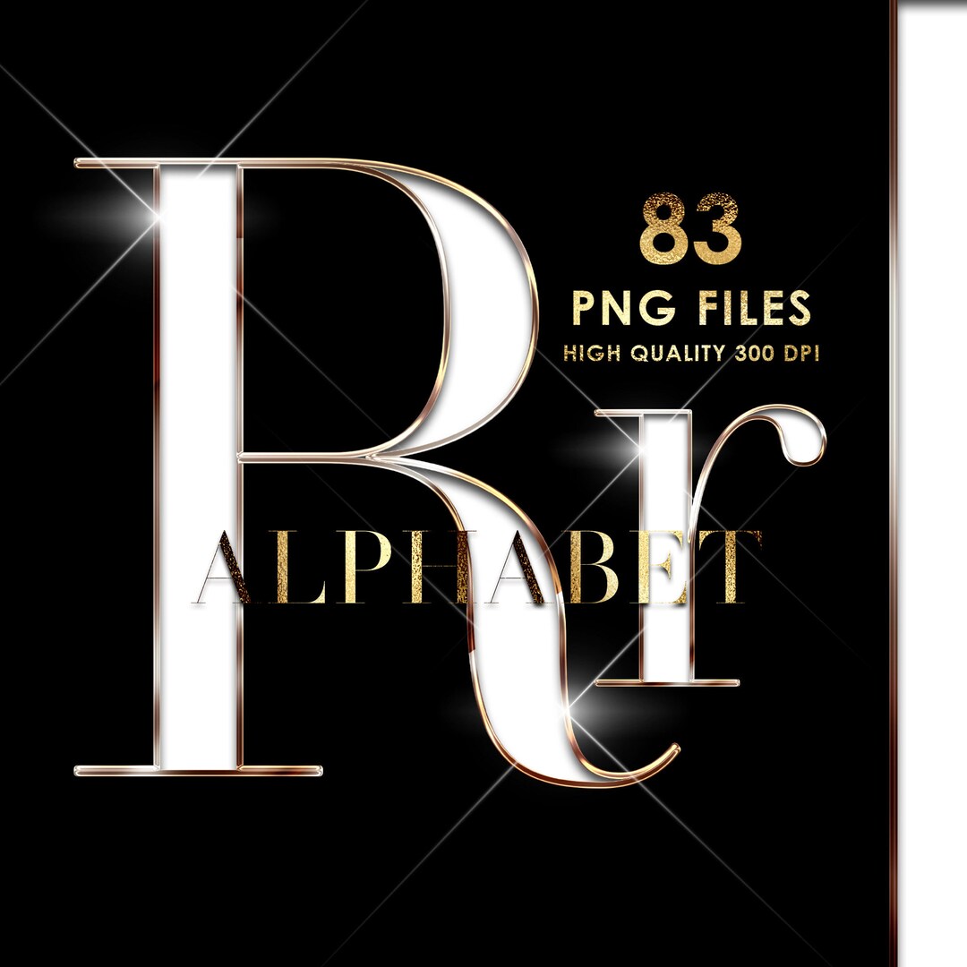 White and Gold Alphabet PNG Clipart, White Letters Png, White Chrome ...