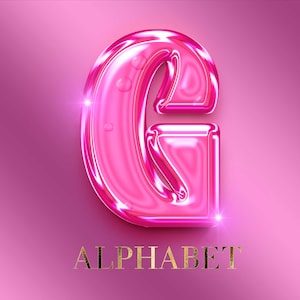 Pink Foil Alphabet Png Clip Art, Glitter Chrome Letters, Pink Foil ...