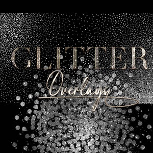 Silver Glitter Confetti Clipart, Glitter Overlays, Silver Frames Png ...