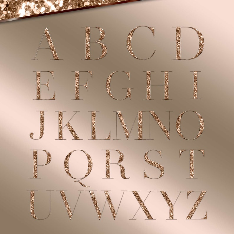 Glitter Gold Alphabet Clip Art, Luxury Letters, Glam Alphabet PNG, Gold ...