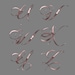 Chrome Cursive Alphabet Clipart, Rose Gold Alphabet PNG, Glitter, Foil ...