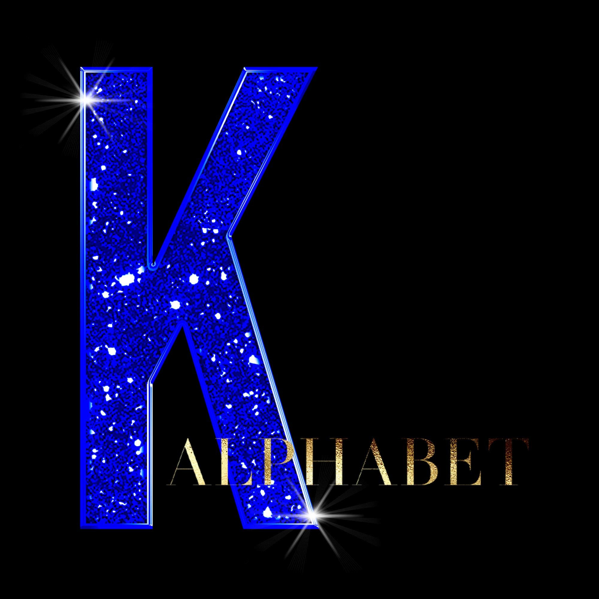 Glitter Blue Alphabet PNG Clip Art, Diamond Alphabet PNG, Glam Letters ...