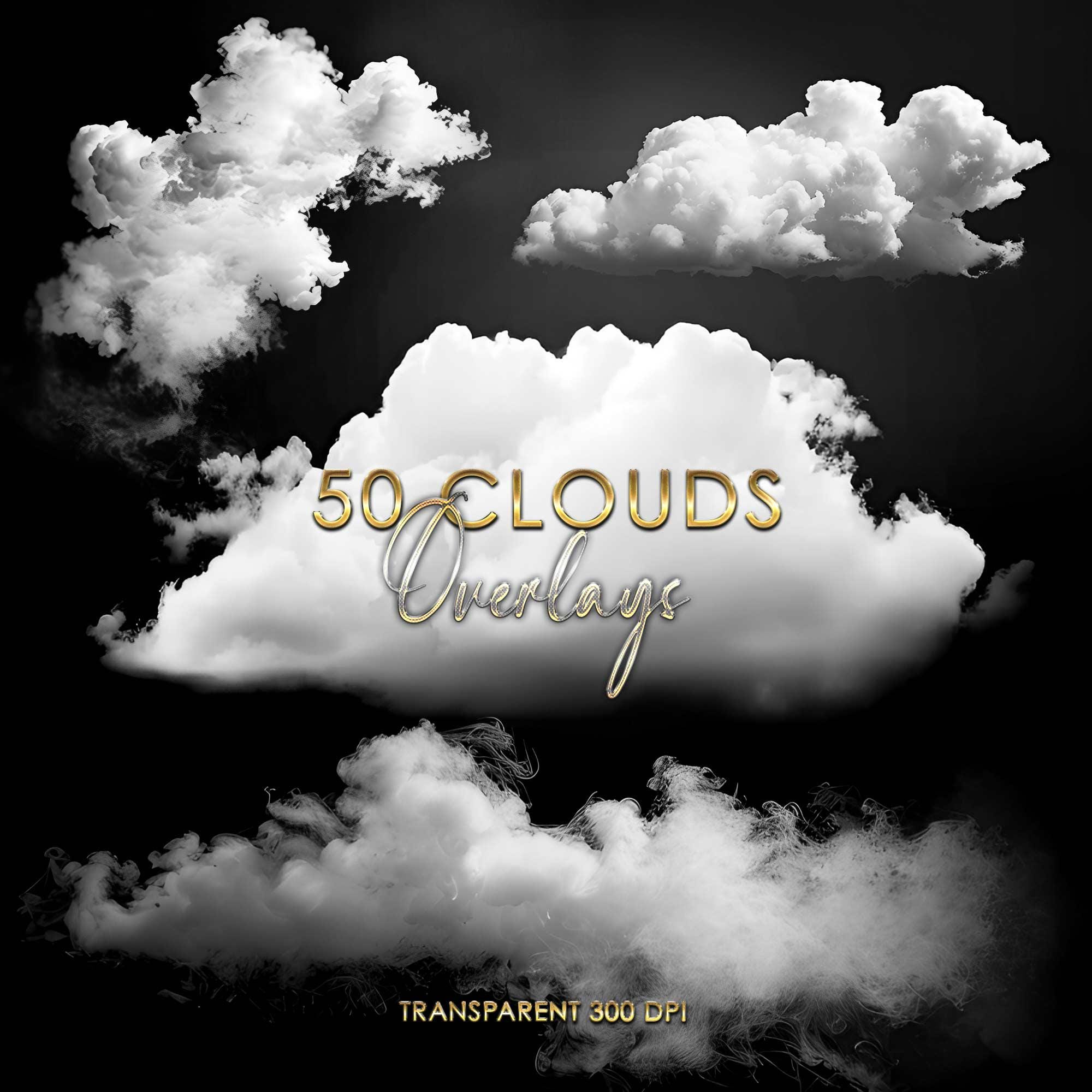 50 Clouds Overlay PNG , Digital Clouds, Clouds Photoshop, Photography ...
